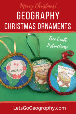 Download Printables for a Kids Christmas Ornament Craft | Lets Go Geography