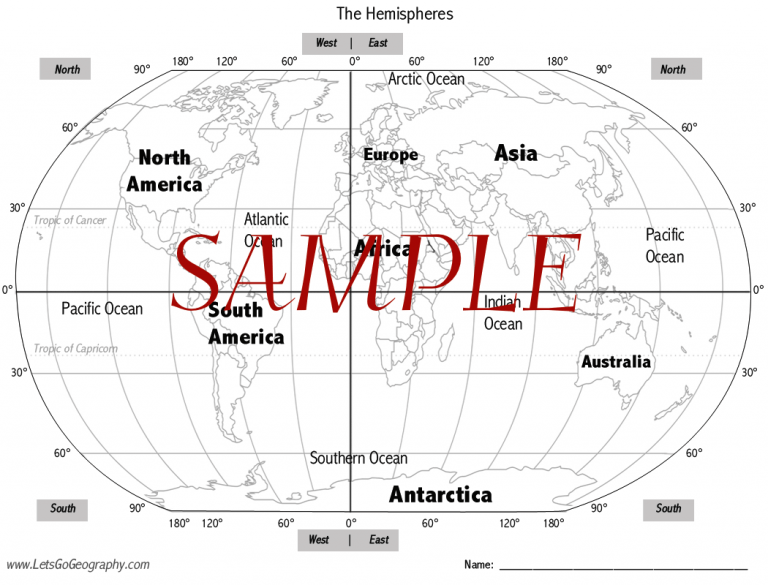 Free Hemisphere Map Offer! | Lets Go Geography