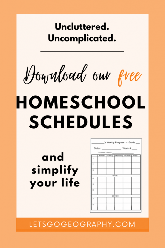 Simple Homeschool Schedules for the Busy Mom | Lets Go Geography