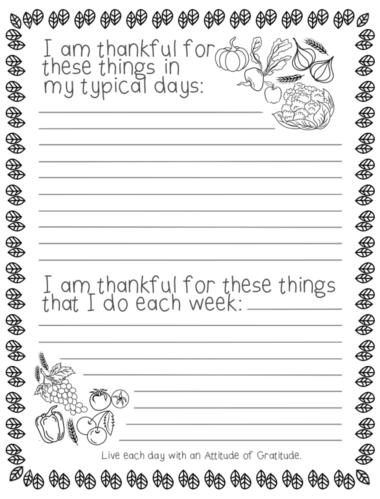 Download a Child's Free Printable Thankful Book | Lets Go Geography