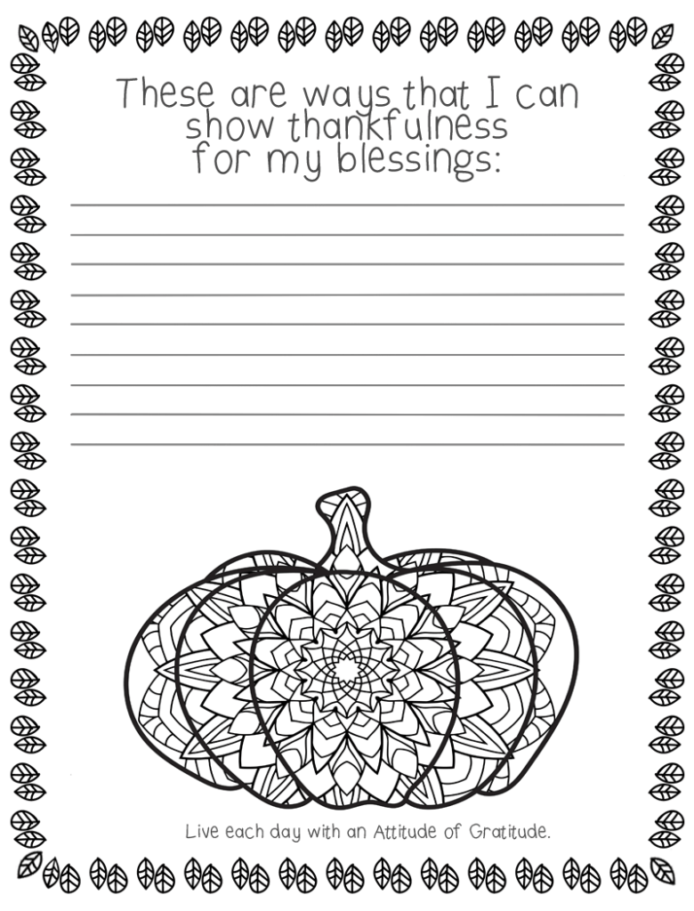 Download a Child's Free Printable Thankful Book | Lets Go Geography