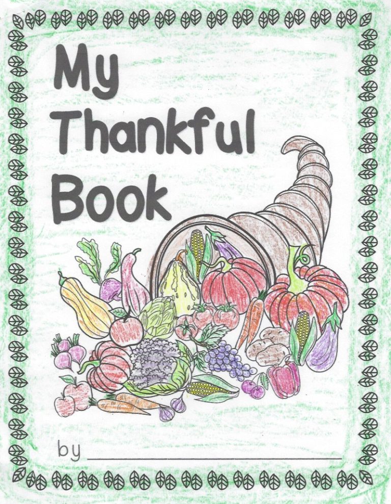 Download a Child's Free Printable Thankful Book | Lets Go Geography